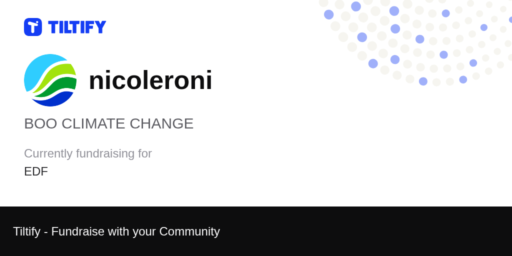 Tiltify - BOO CLIMATE CHANGE